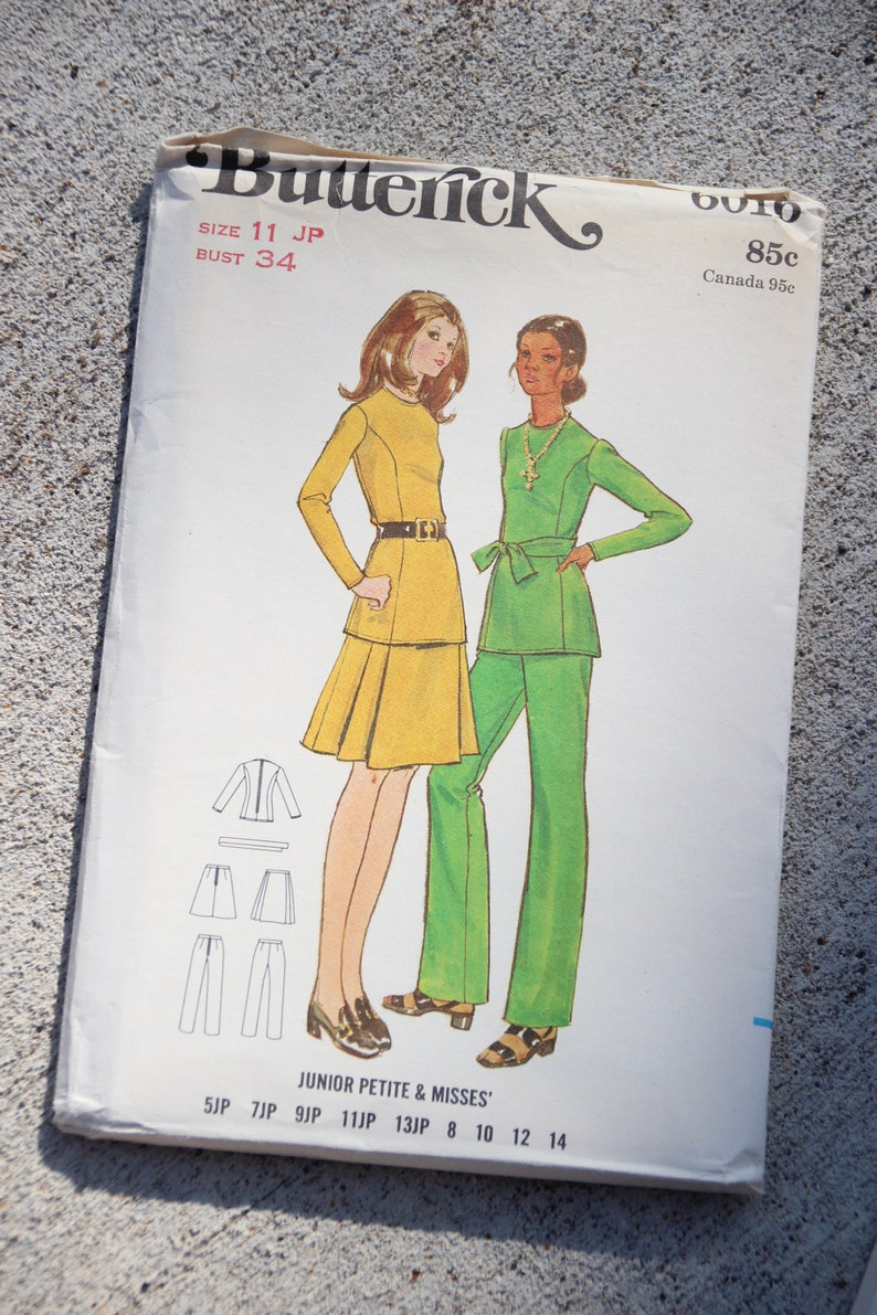 Set of 6 1960s 1970s Butterrick Clothes Patterns Pant - Etsy