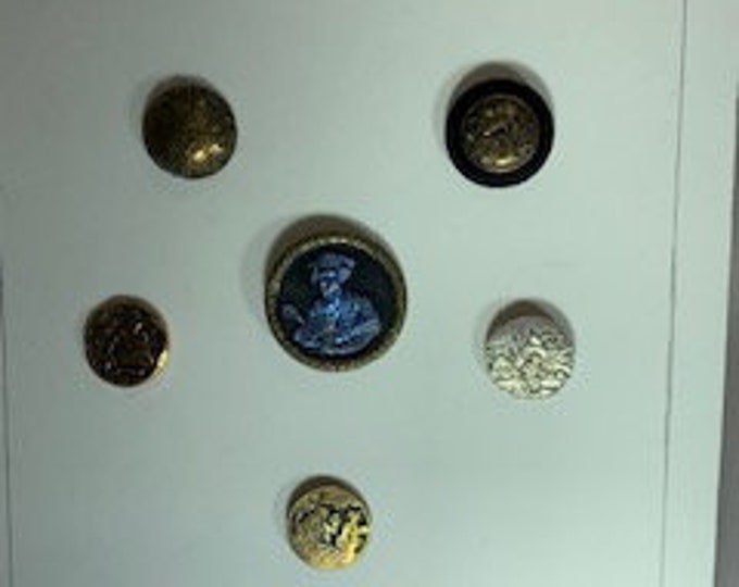 Set of 10 Antique Asian, Chinese, Japanese, Brass Buttons, Brass ...