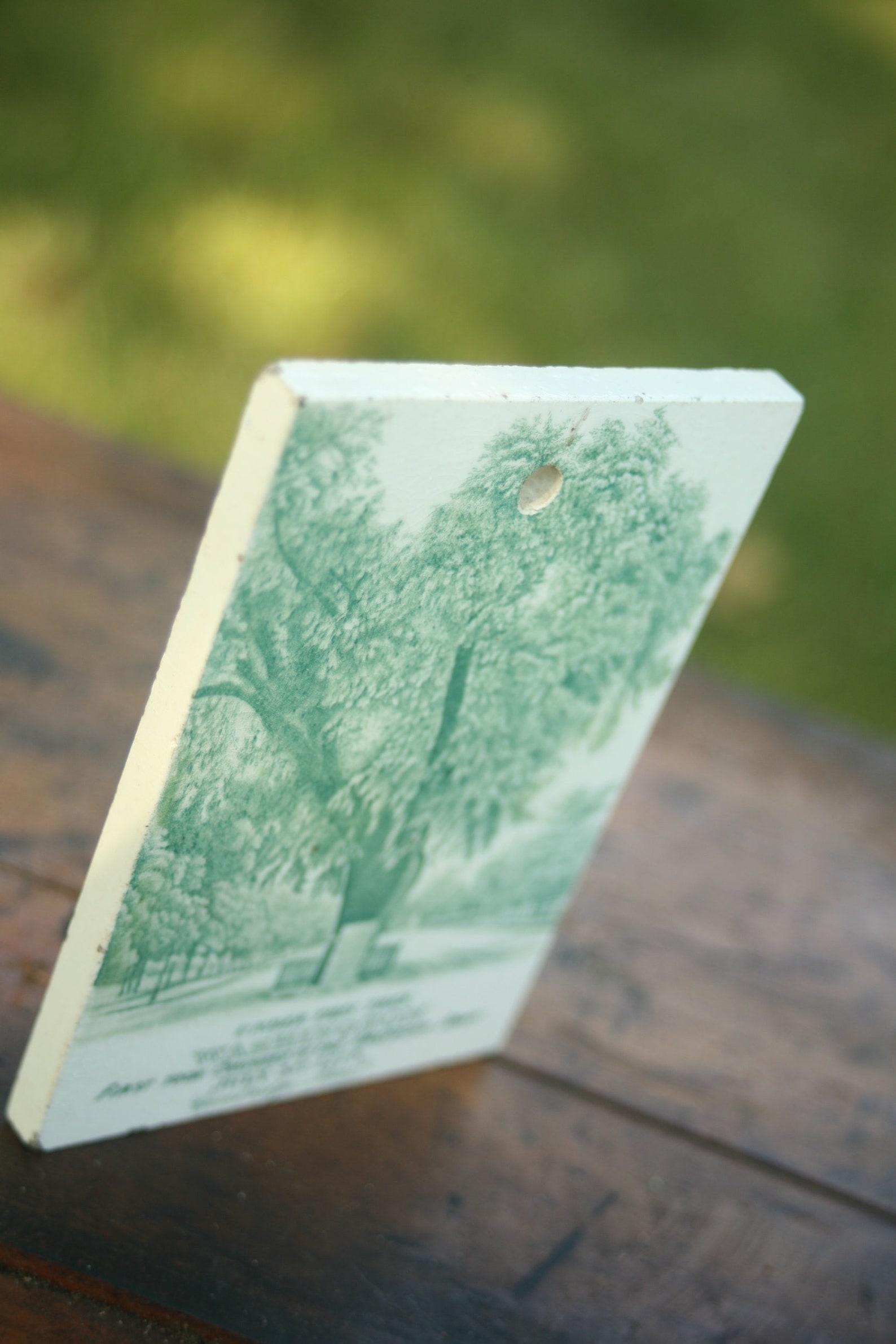 Antique, Wedgwood, Calendar Tile, Washington Tree, Cambridge, MA, 1899 ...