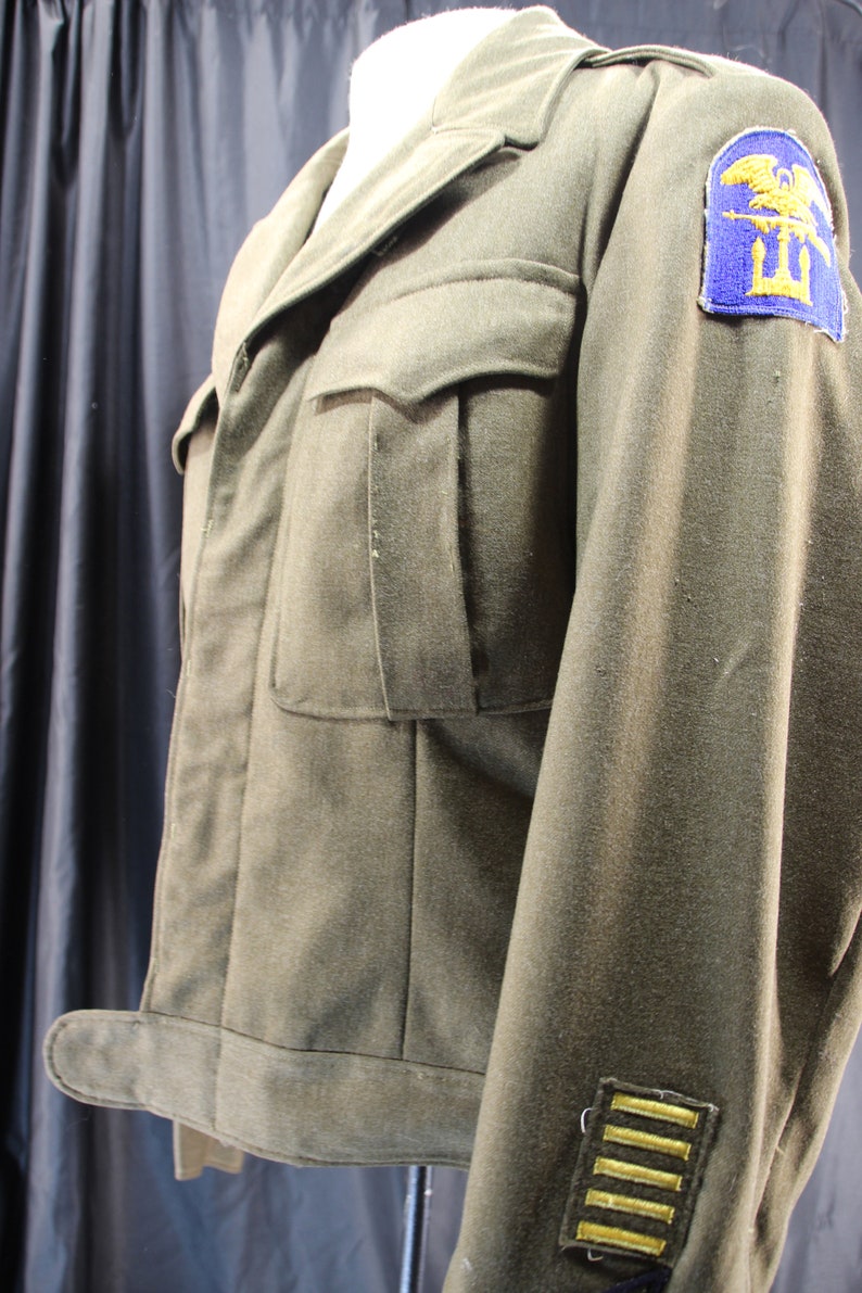 Vintage Military Drab Green Jacket 1950s Green Wool Jacket - Etsy
