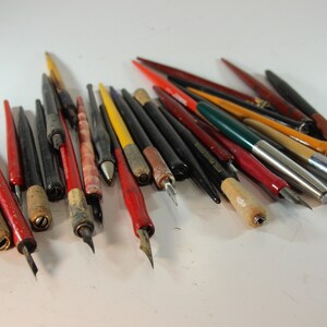 Set of 25, Calligraphy Pens, Art, Art Supply, Drawing, Pen Art, Old ...