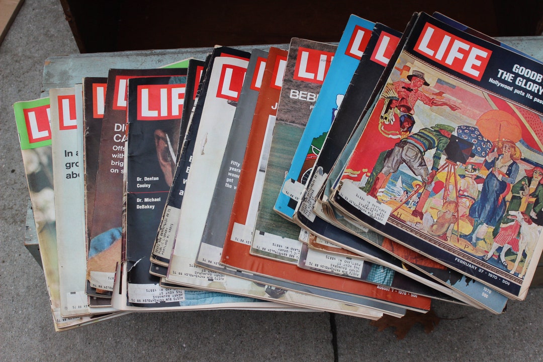 Set of 25, Life Magazine, 1970, History, Photography Prop, Men's ...