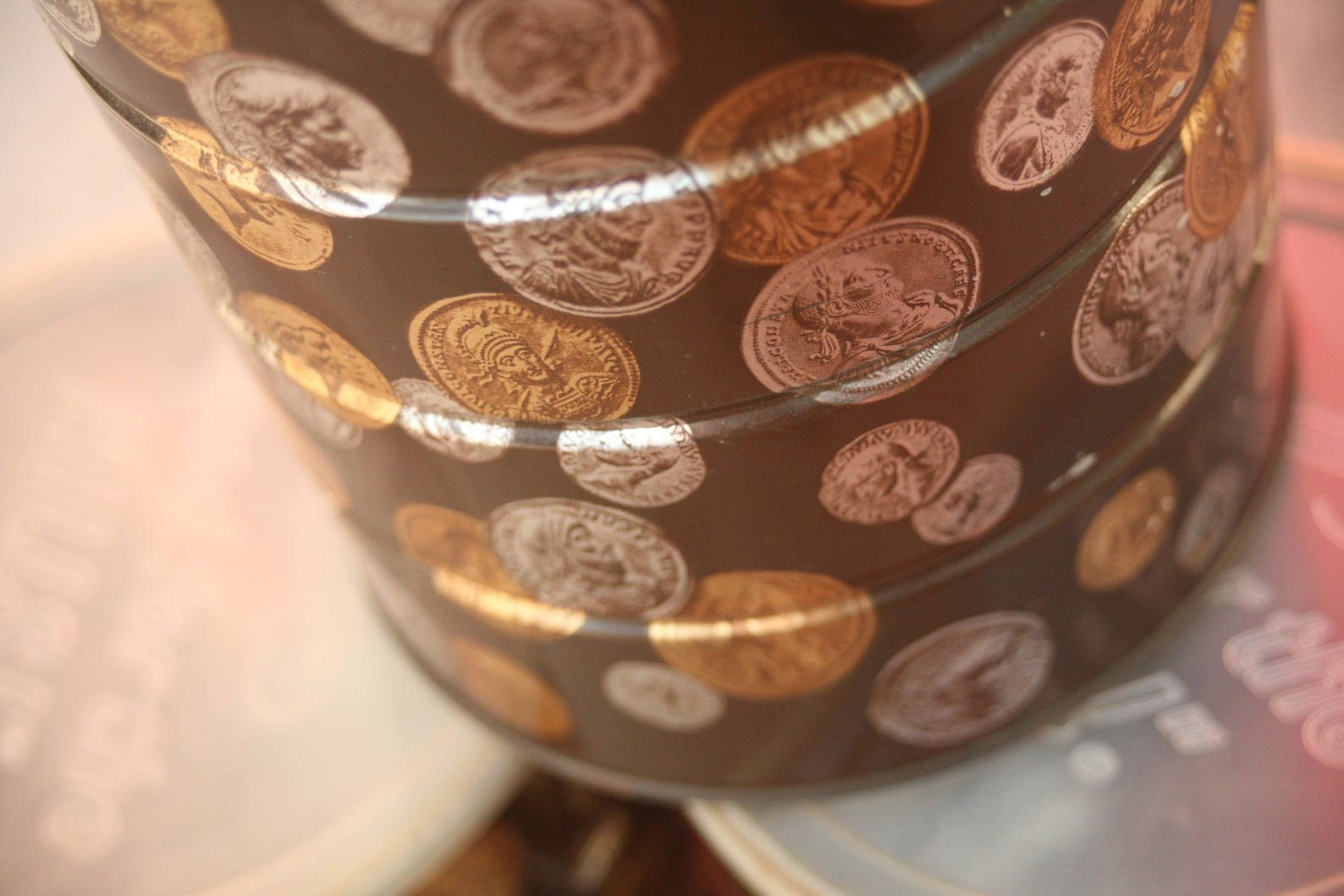Vintage Coffee Coin Motif Tins Vintage Collectible - Etsy