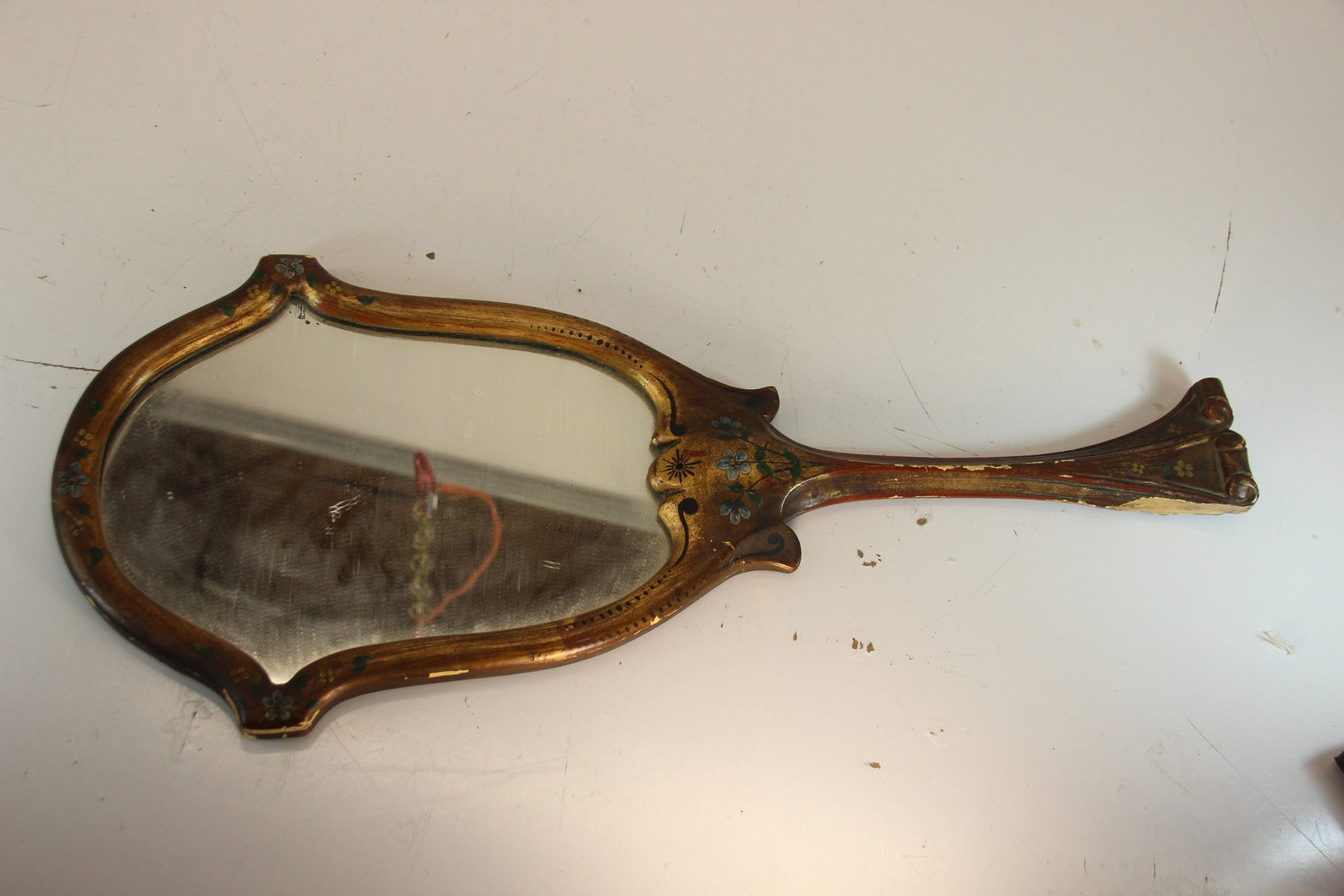 Antique, Wooden, Art Nouveau, Hand Mirror, Victorian Hand Mirror ...