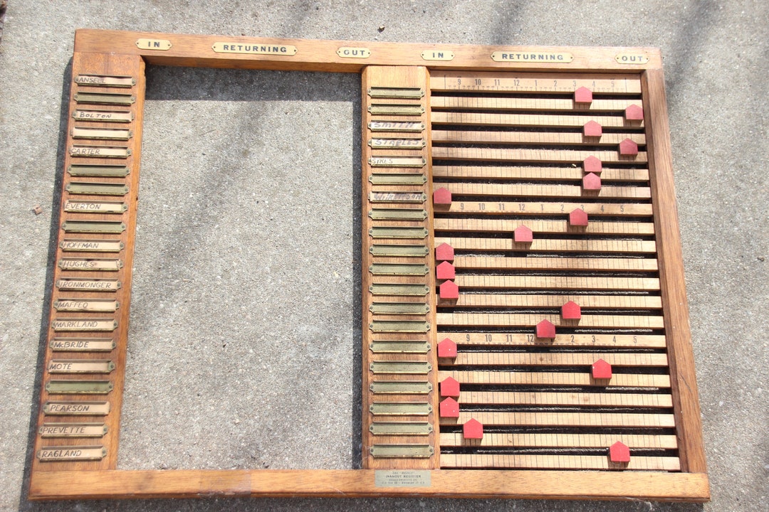 Vintage, IN and OUT Register, Heirco Register, Time Clock, Picture ...