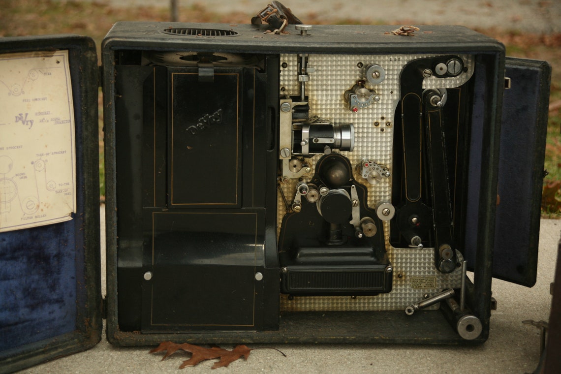 Working Vintage Devry Motion Picture Portable Projector With Amplifier ...