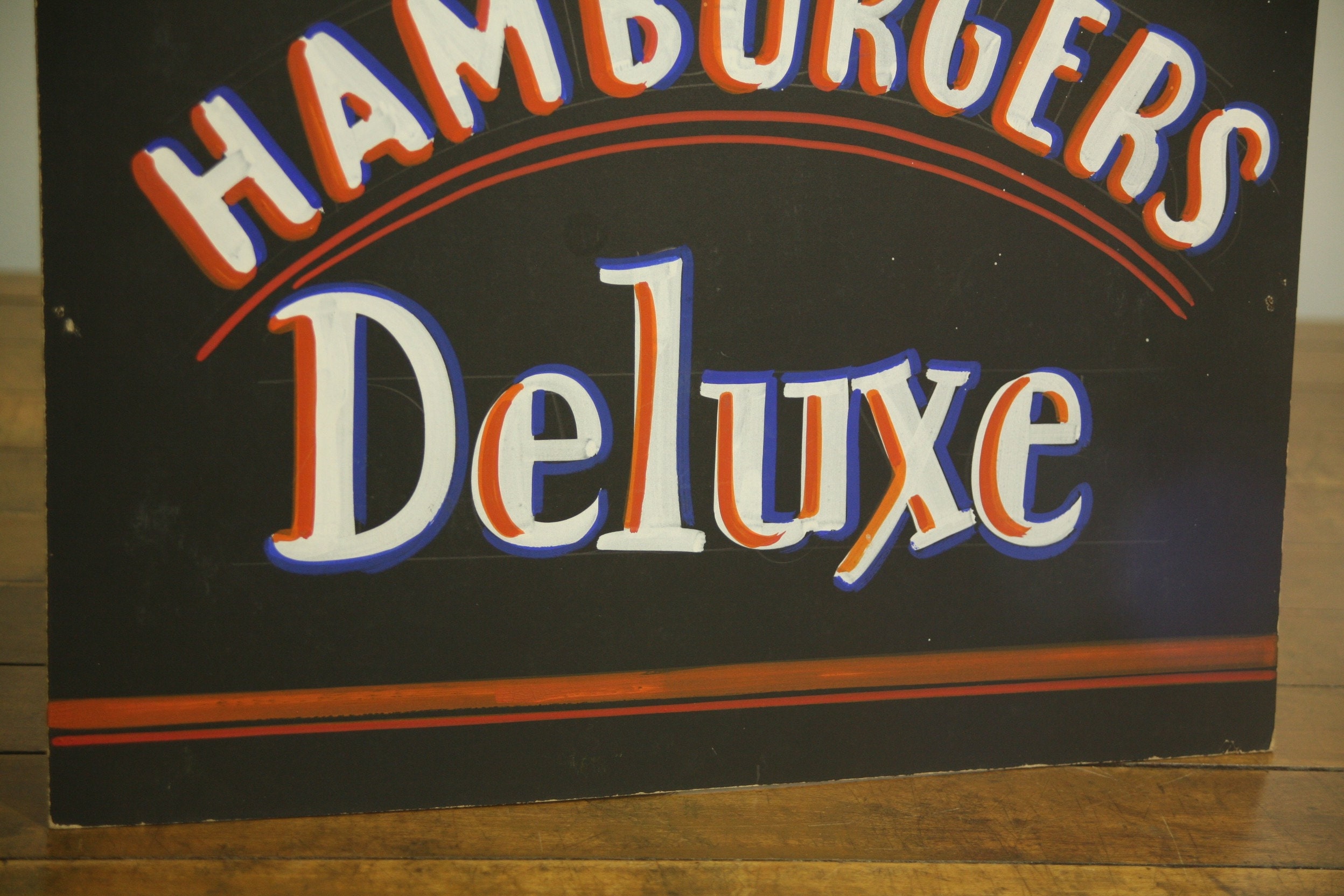 Vintage Hamburger Sign Poster 1940s Poster Cardboard | Etsy