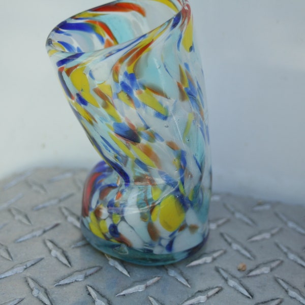 Spatter Glass Vase - Etsy