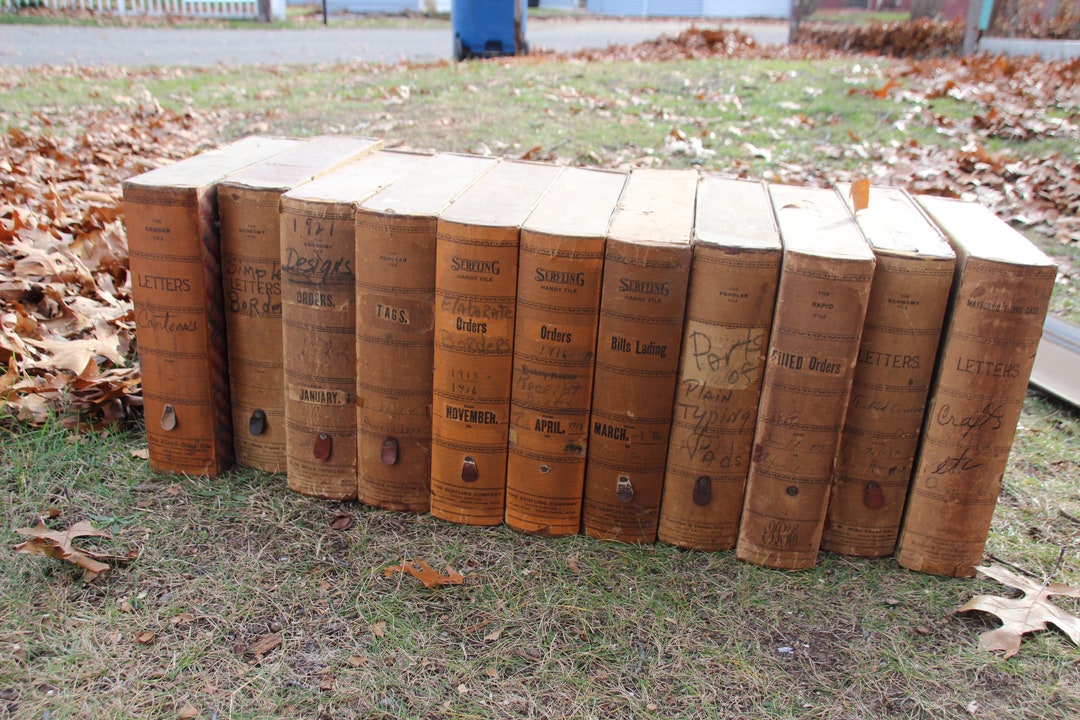 Set of 11 Wooden Book Files 1910s Files Storage Office - Etsy