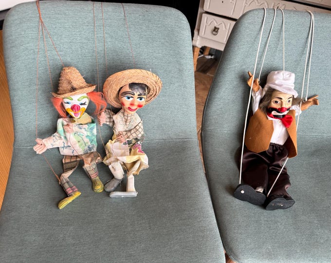 Vintage String Puppet Set Marionette Dolls - Etsy