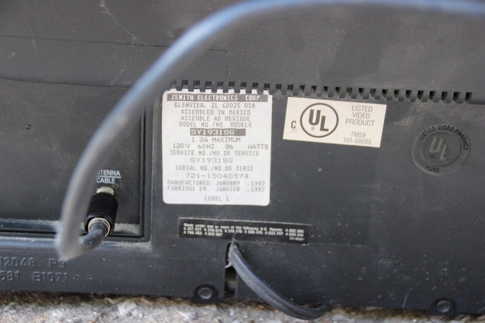 20 Inch 1997 Set Design Zenith TV Television Screen - Etsy