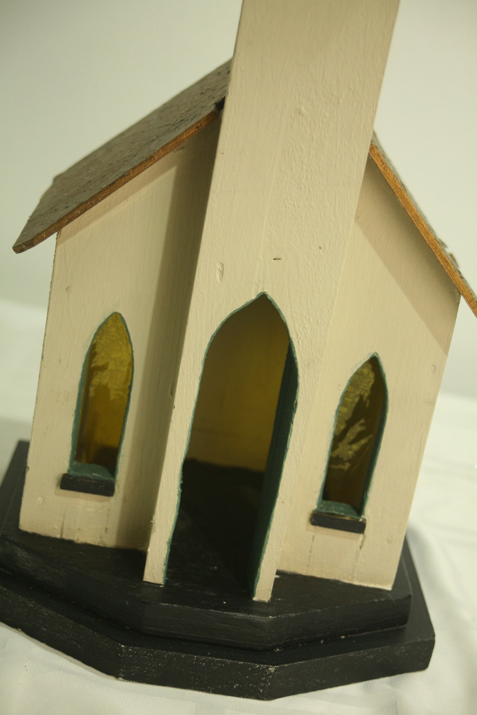 Antique Church, Folk Art, Handmade, Painted Church, Large Church, 1950s ...