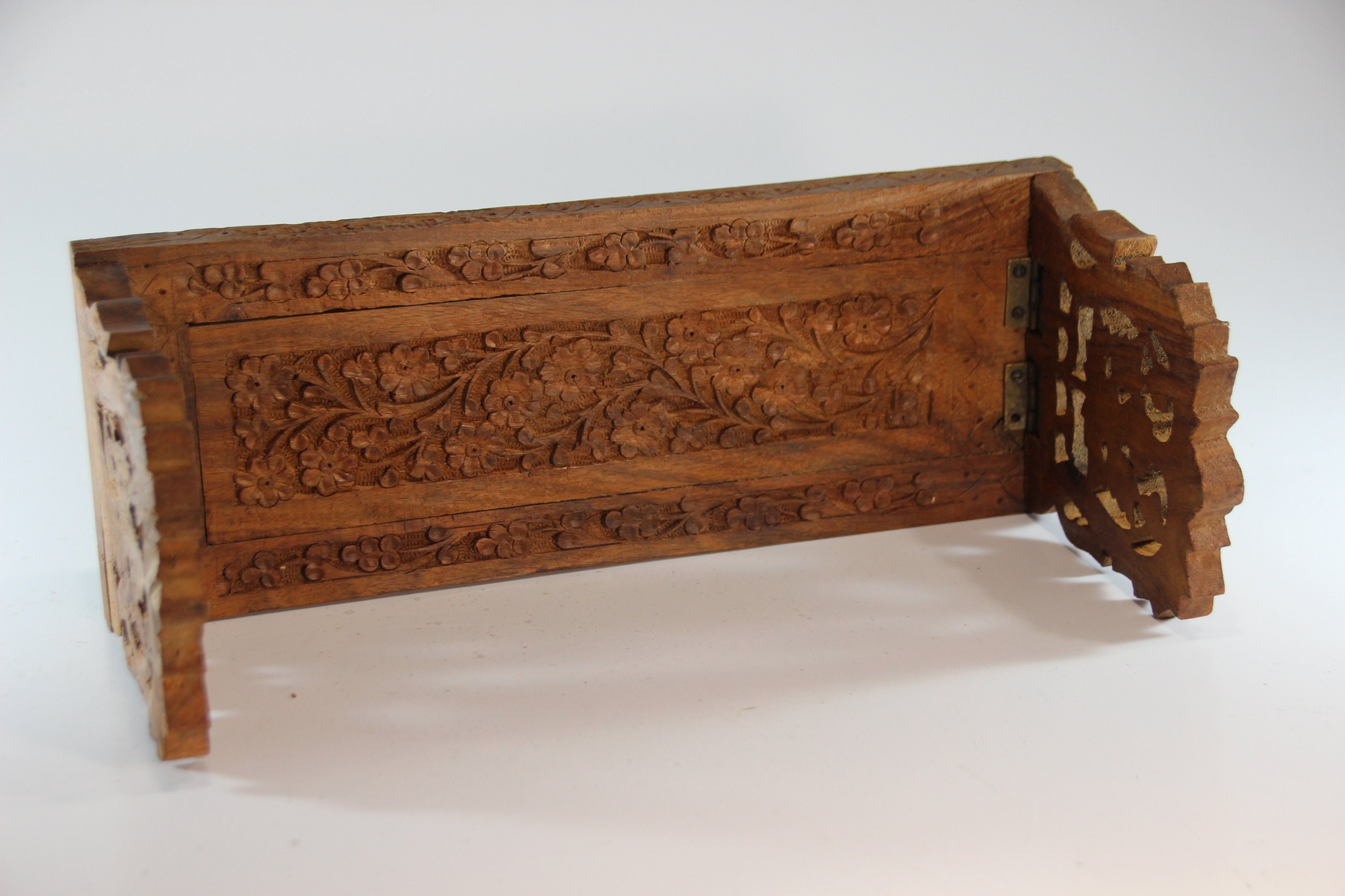 Vintage Tabletop Wood Shelf, Solid Wood, Shelf, Kitchen Shelf, Recipe ...