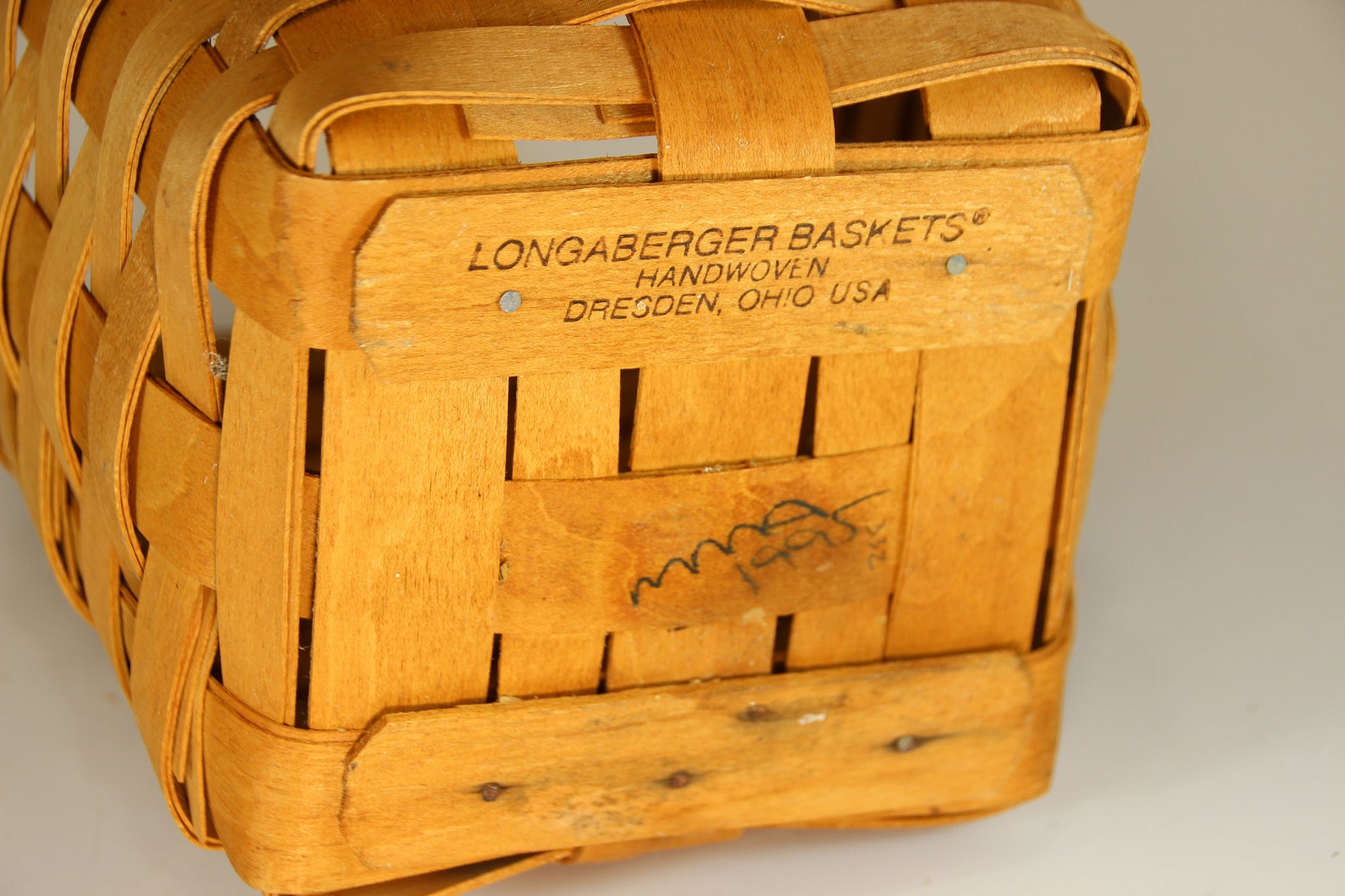 Vintage Longaberger Basket Signed Flower Basket Small High - Etsy