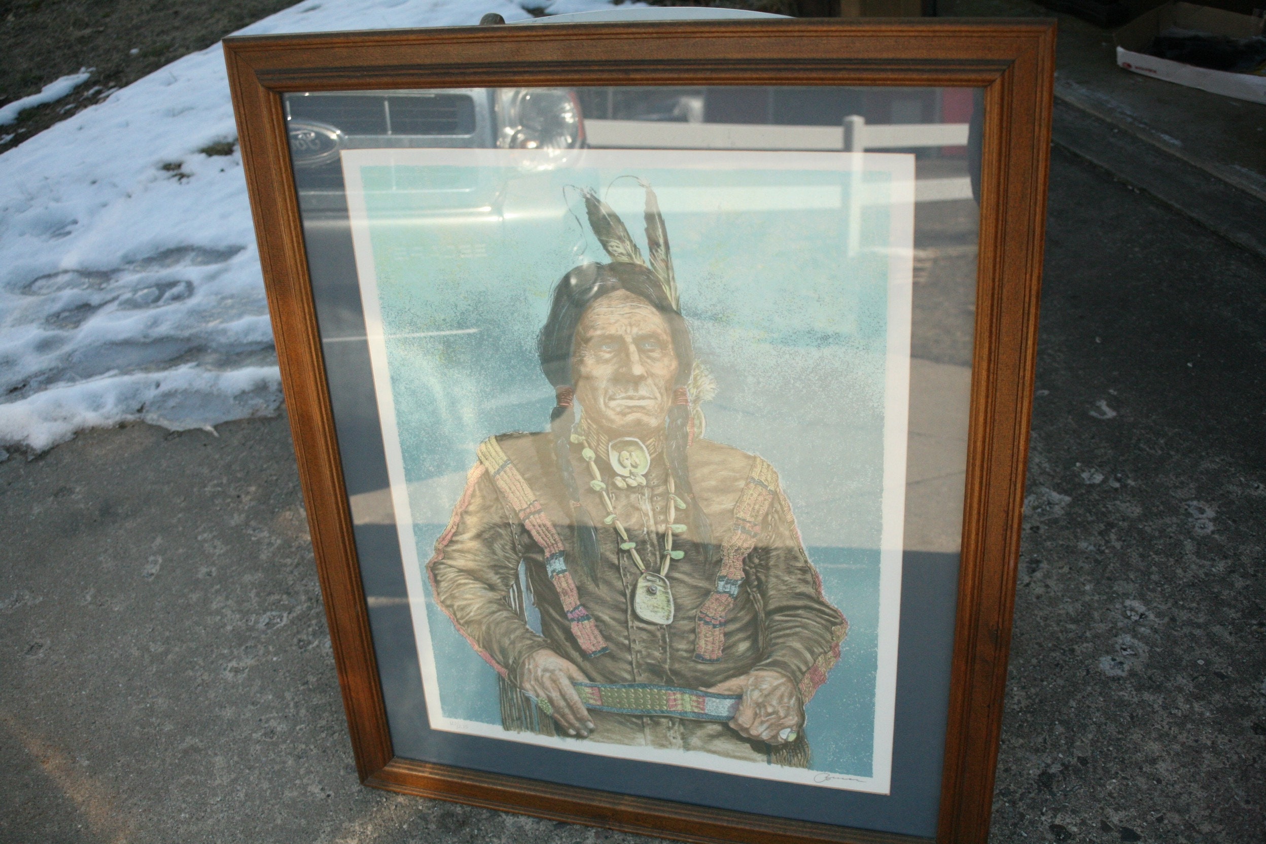 Native American Art Signed Numbered Print Indian Cabin | Etsy