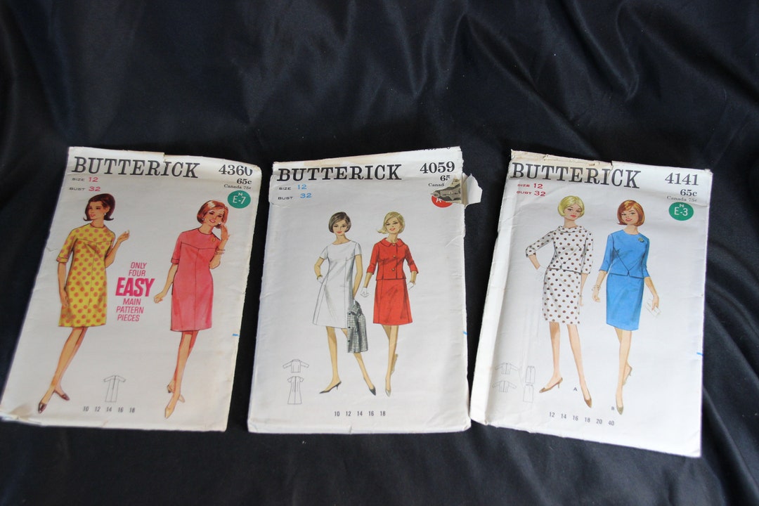 3, 1960s, 1970s, Butterrick, Clothes Patterns, Pant Suit, Dress and ...