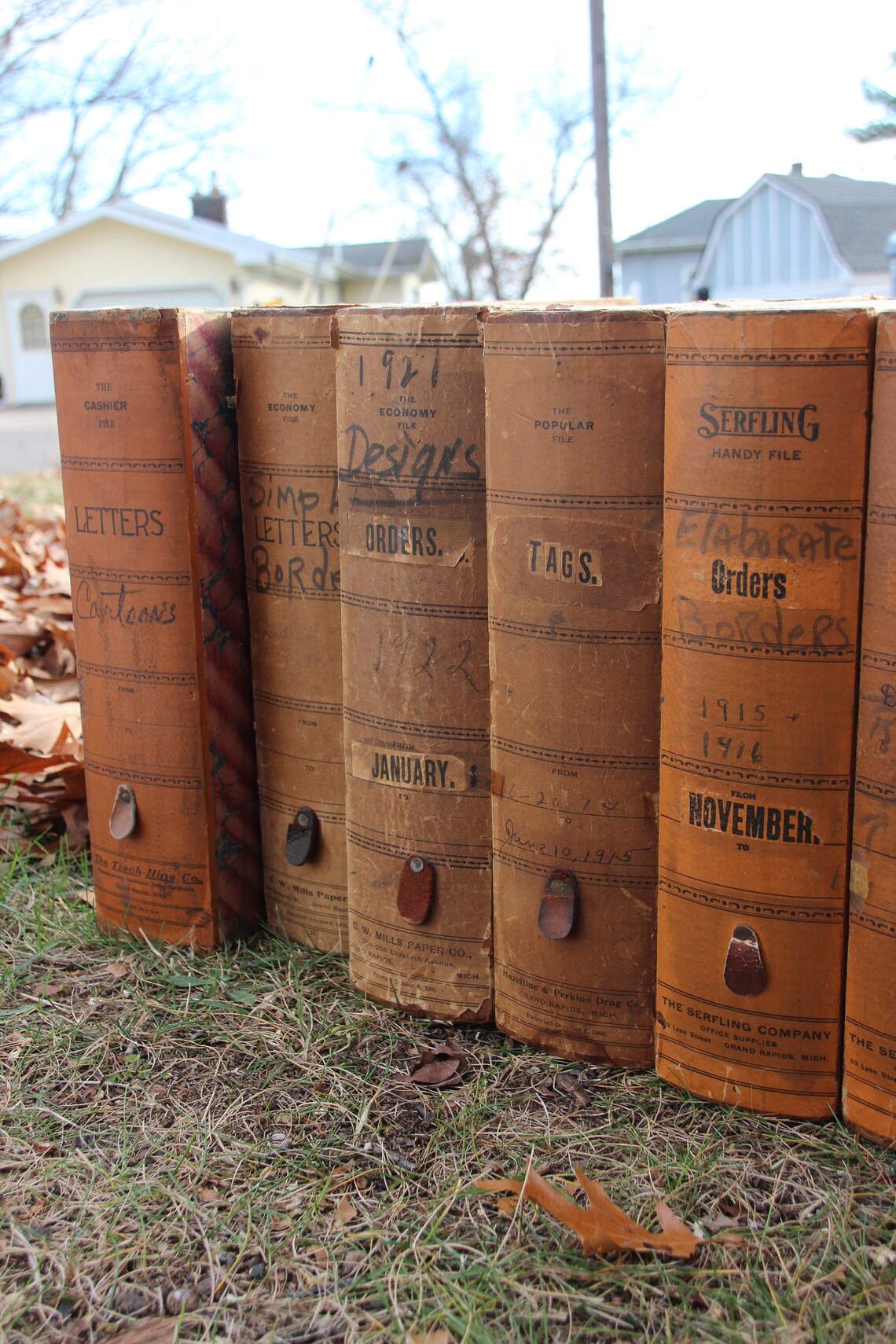 Set of 11, Wooden Book Files, 1910s, Files, Storage, Office ...