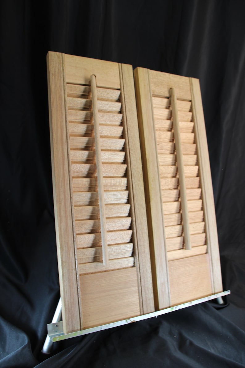 2 Vintage Wooden Shutter Lauan Moveable Shutter Like New - Etsy