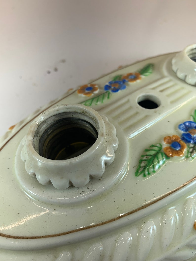 Vintage Porcelain Light Fixture Farmhouse Lighting Art Deco - Etsy