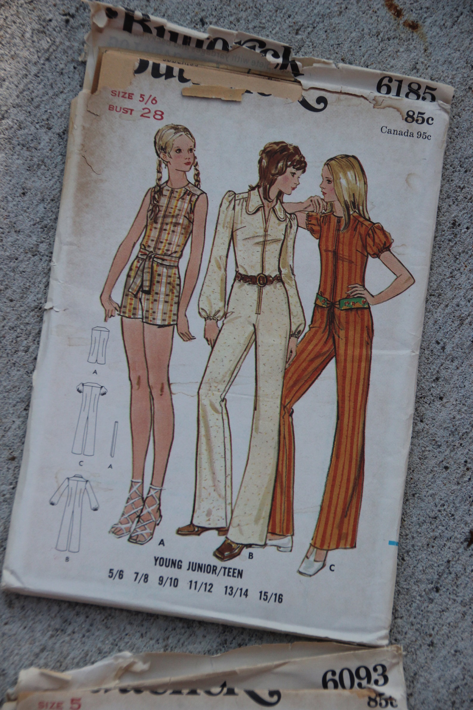 Set of 6 1960s 1970s Butterrick Clothes Patterns Pant - Etsy