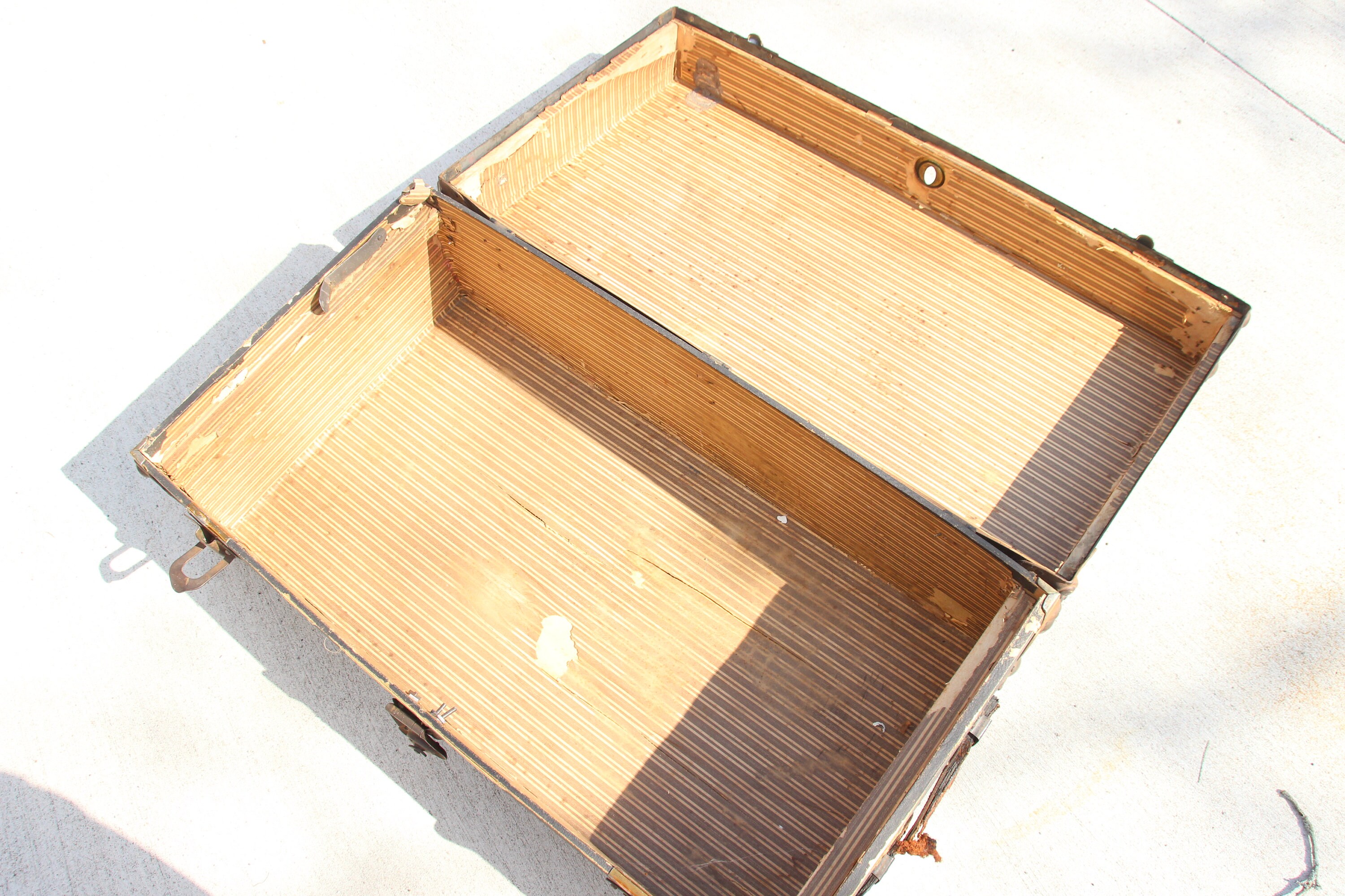 1890s Riveted Trunk Travel Trunk ChestStorage Box Coffee | Etsy