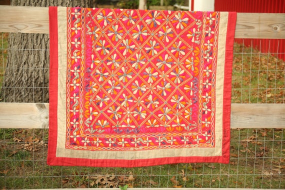 S. Iraqi Embroidering Old Arabic Blanket Arabic Quilt | Etsy