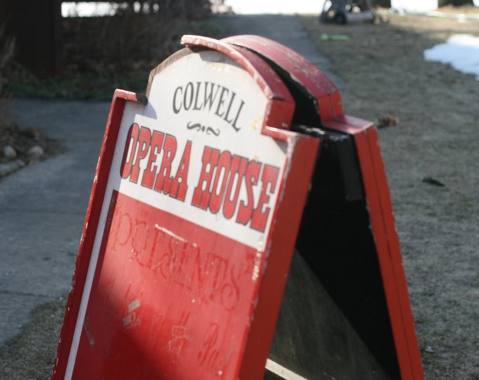 Vintage Sandwich Board Opera Sign, Red, Theater Decor, Advertising ...