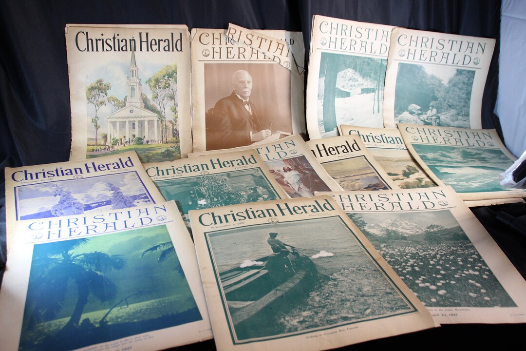 Set of 13, Antique Magazine, 1920s, Christian Herald, Magazine, Vintage ...
