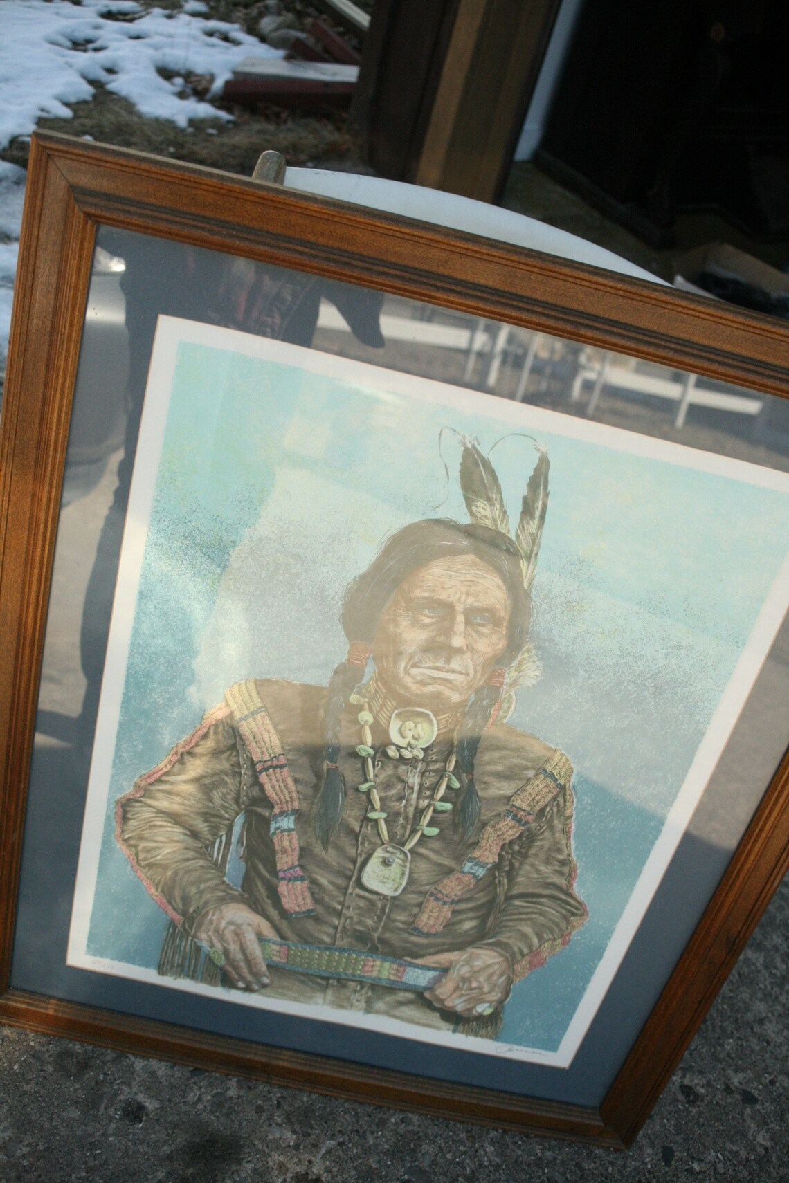 Native American Art Signed Numbered Print Indian Cabin | Etsy