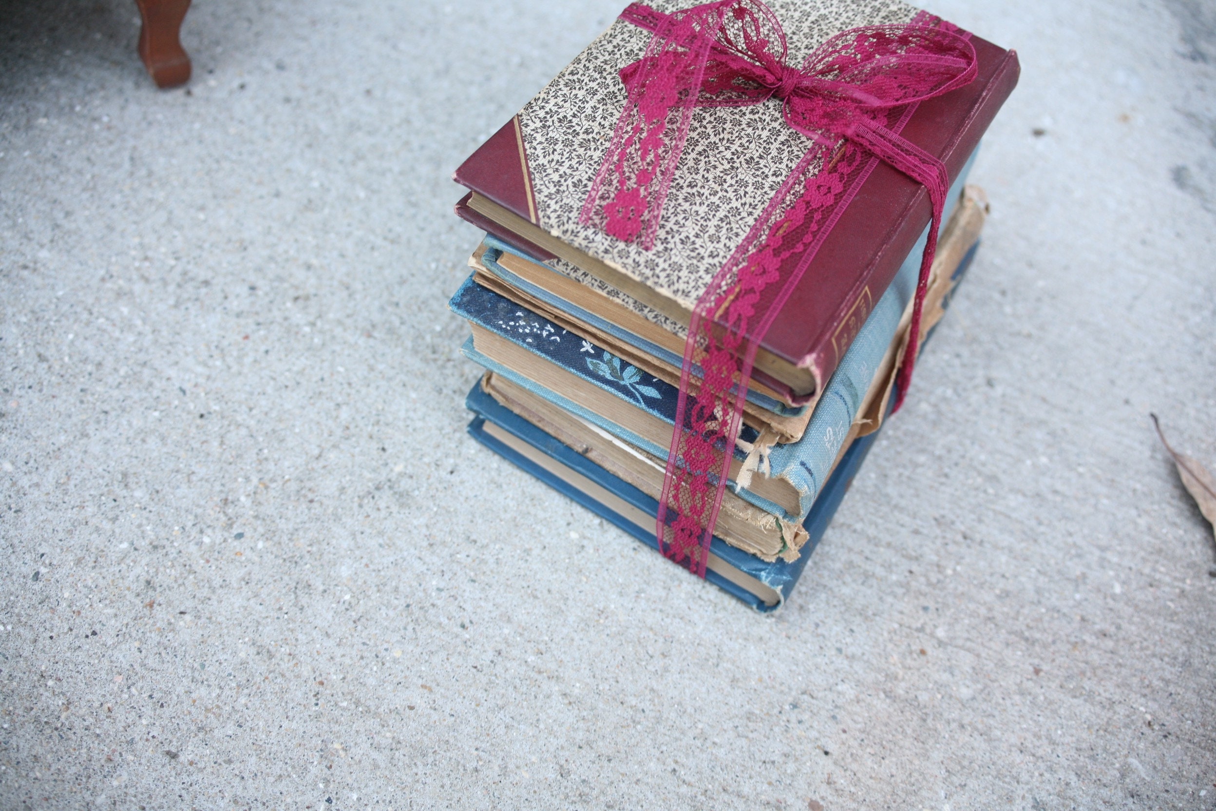 Set of 6, Mini Vintage Books, Old Books, Spring Books, Library, Home ...