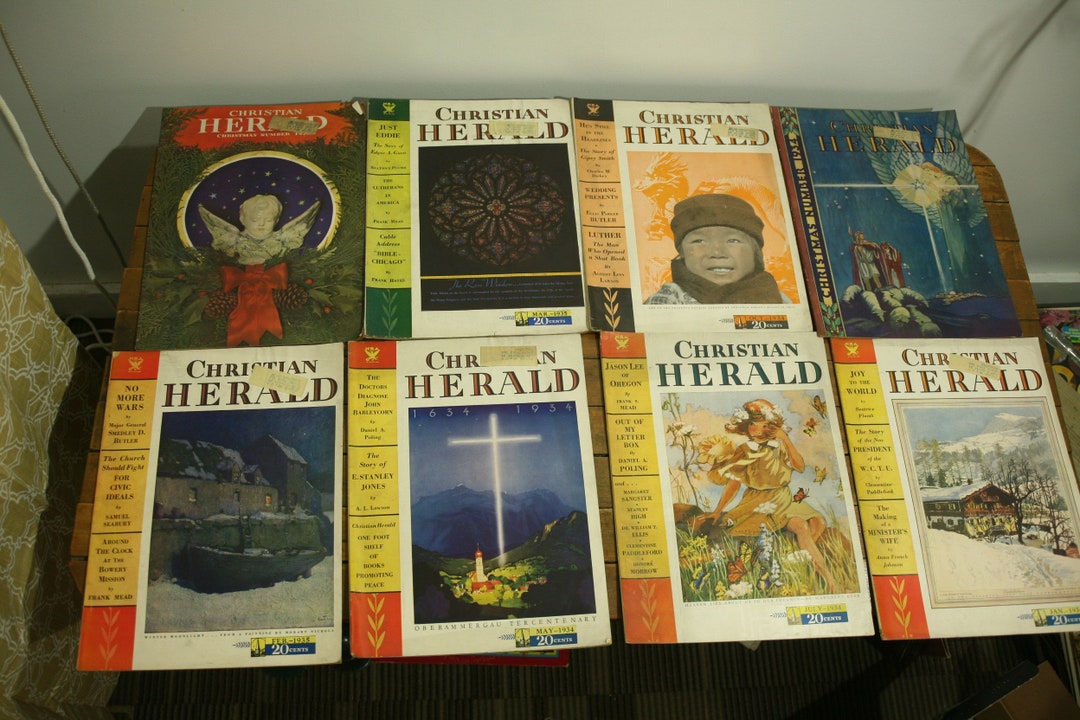 Set of 8, Antique Magazine, 1930s, Christian Herald, Magazine, Vintage ...