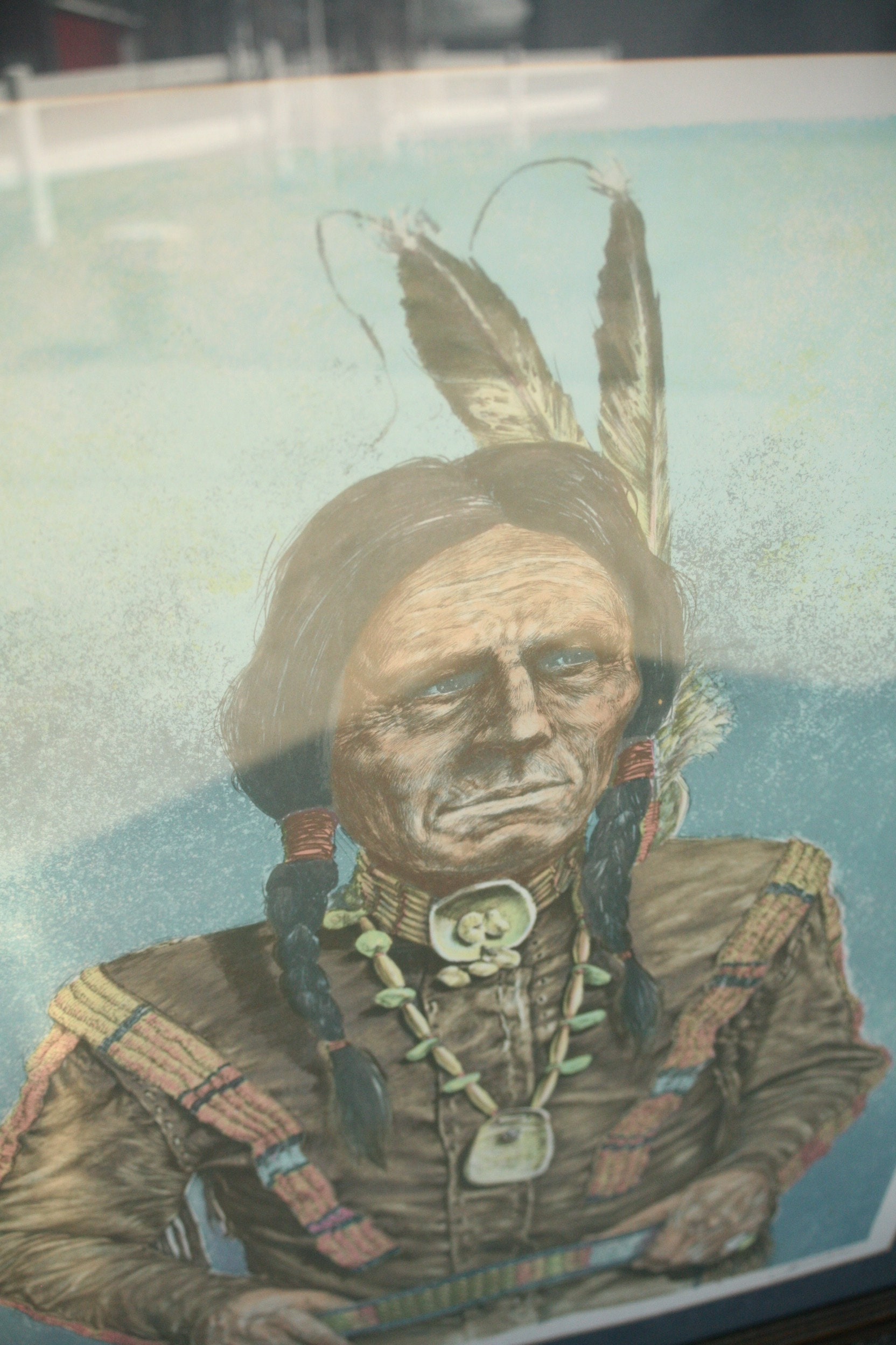 Native American Art Signed Numbered Print Indian Cabin | Etsy