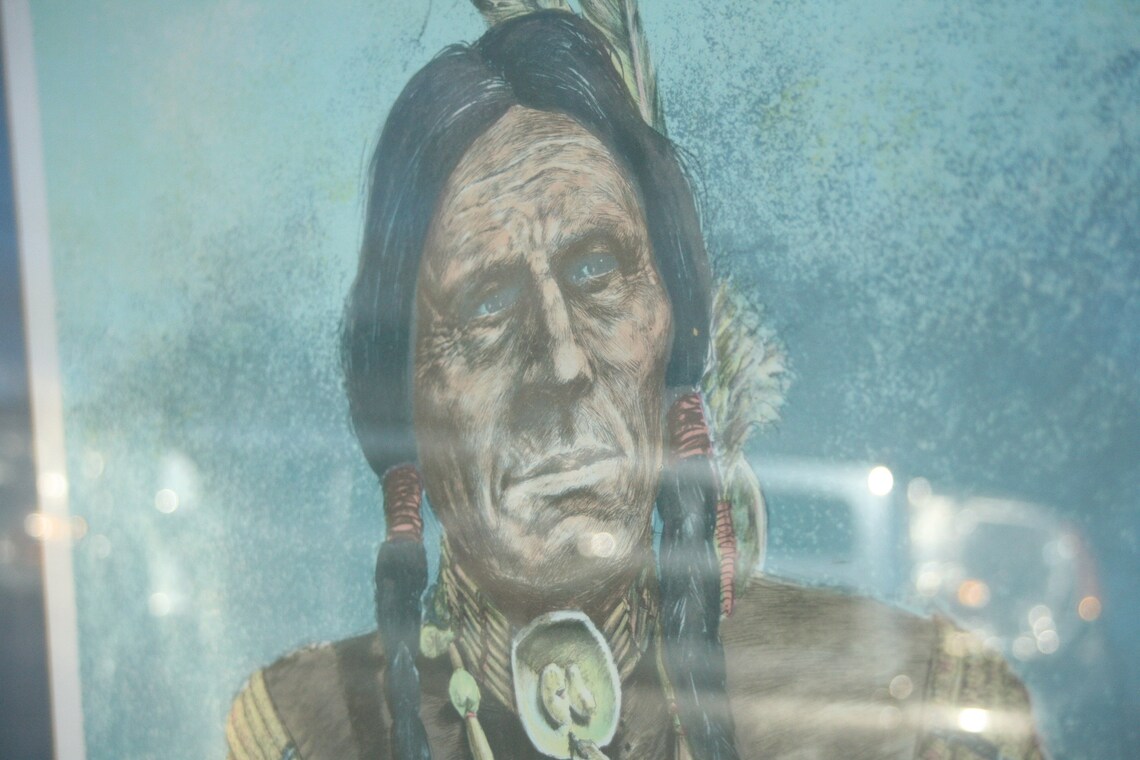 Native American Art Signed Numbered Print Indian Cabin | Etsy