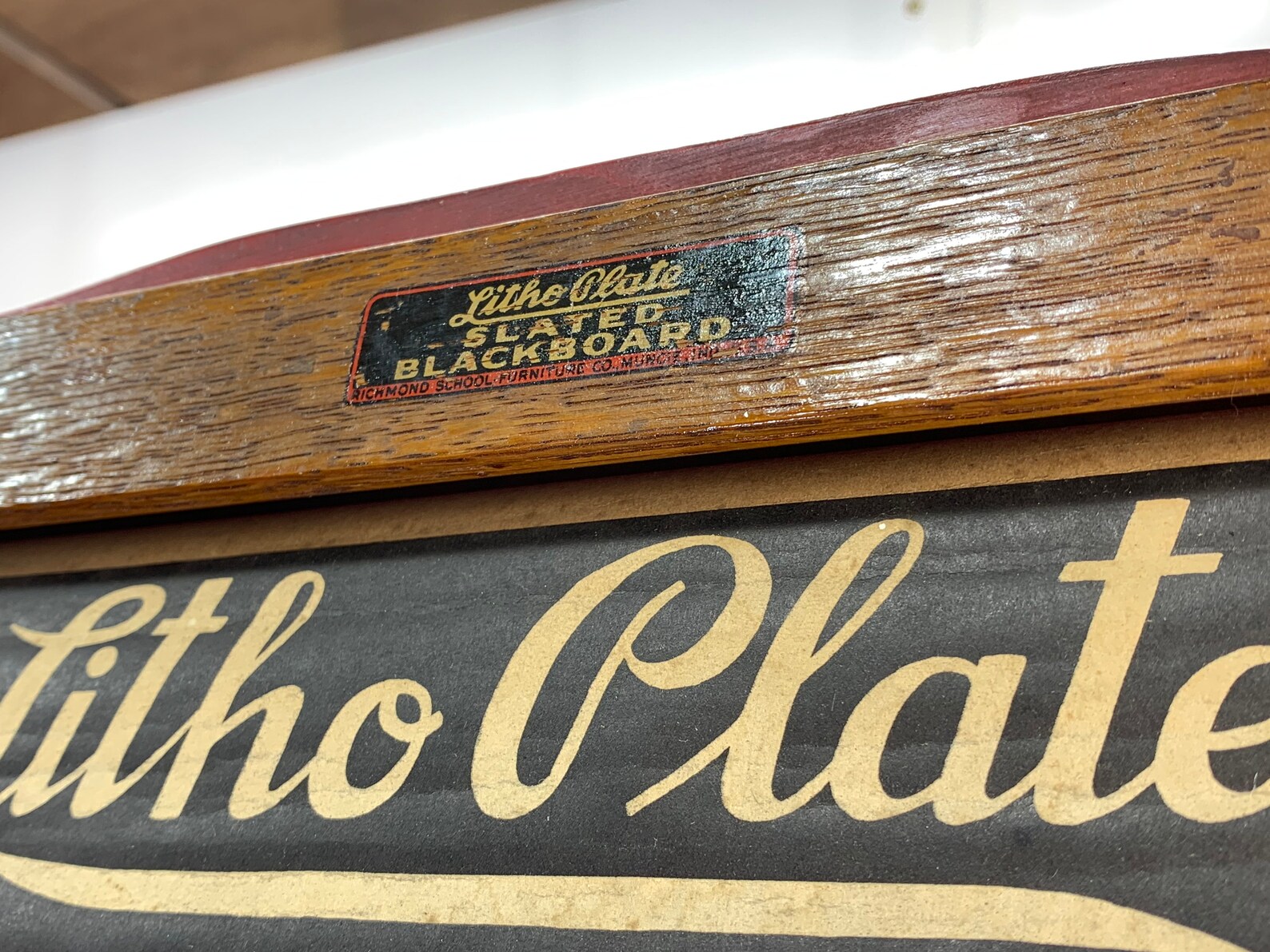 Vintage, Litho Plate Blackboard, 1939, Free Standing, Chalkboard, Set ...