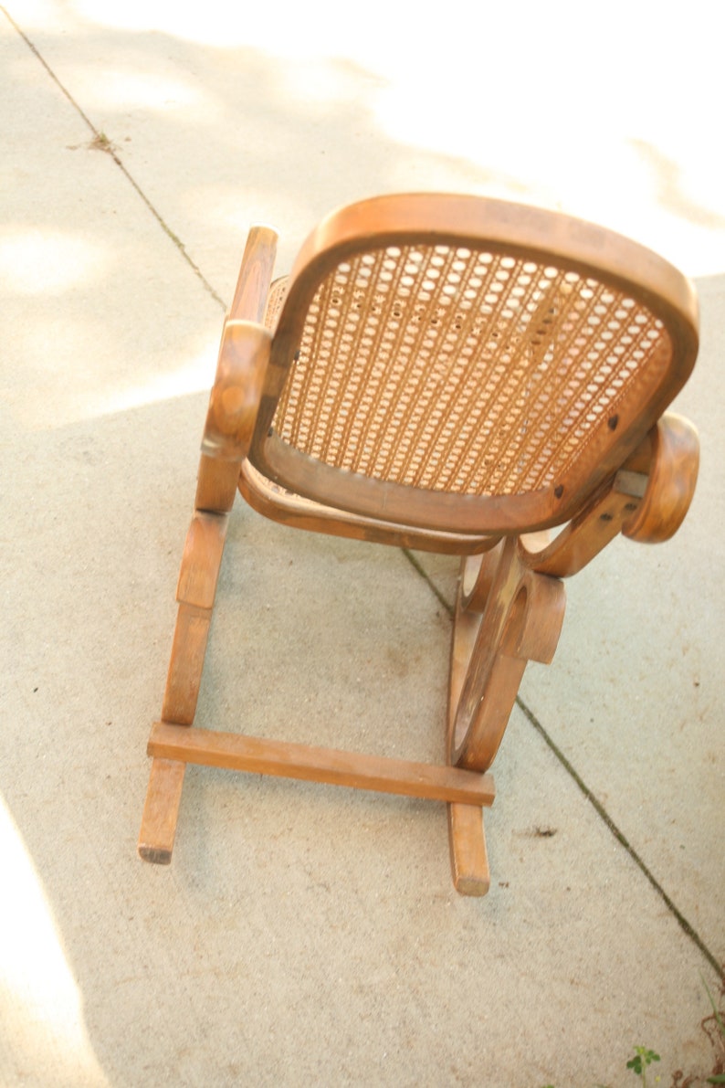 Vintage Children's Rocking Chair Nursery Chair Wooden | Etsy