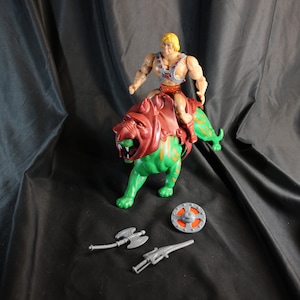 Complete, Battle Cat, Cringer, 1982, He Man, Soft Head, Vintage ...