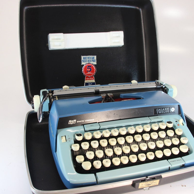 Blue Typewriter - Etsy