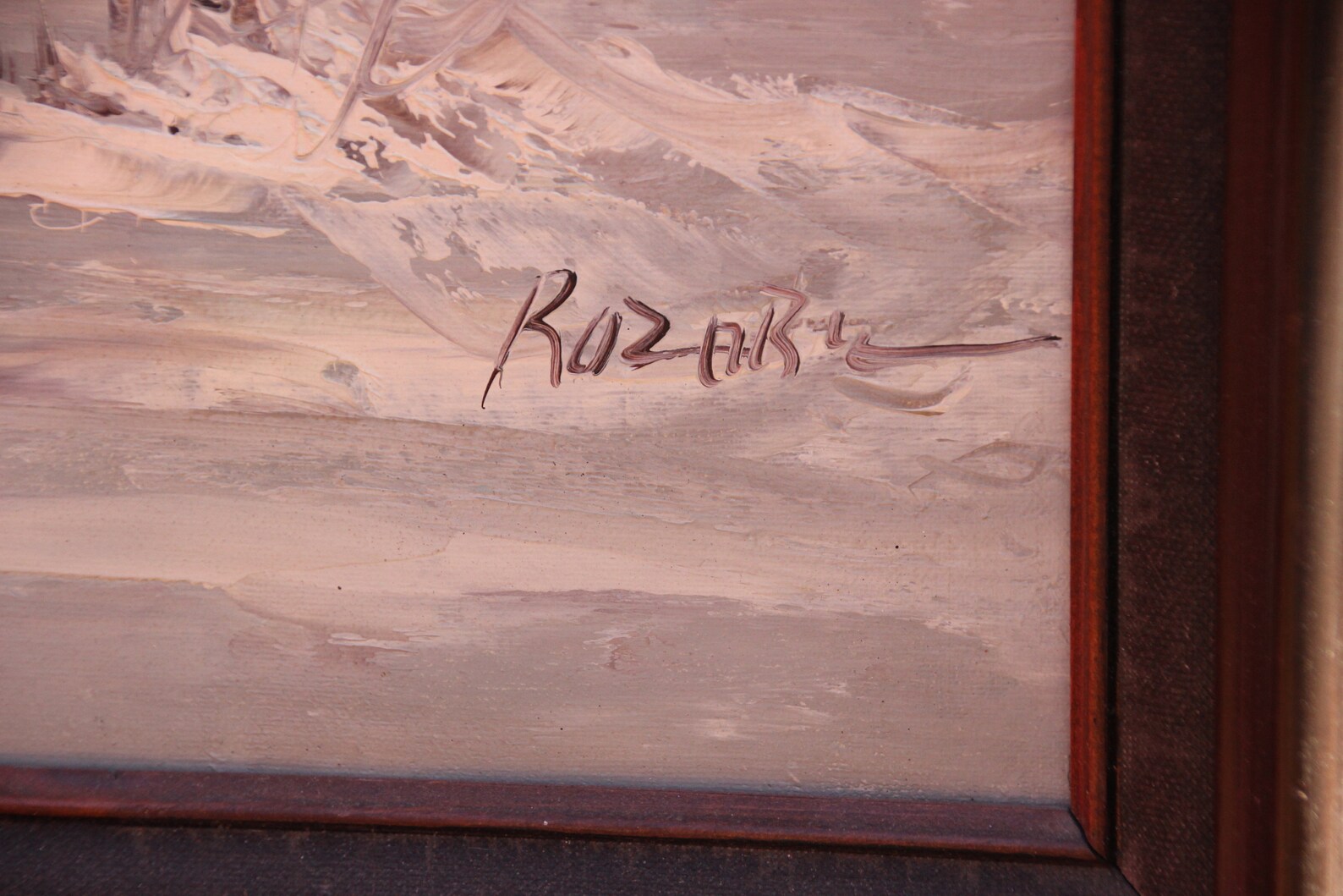 Rozarie Oil Paint on Canvas Winter Farm SceneWinter | Etsy