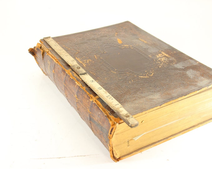 Antique 1872,1870s Large Bible, Family Bible, Family, Leather Bible ...