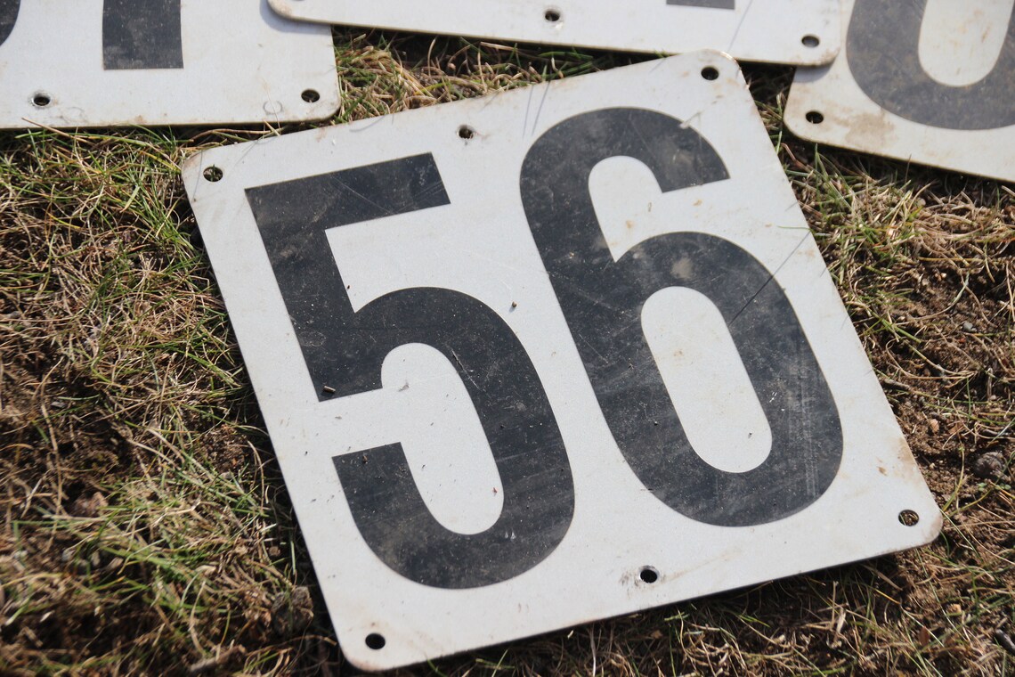 Set of 5 Vintage Railroad Signs Railroad Numbers | Etsy