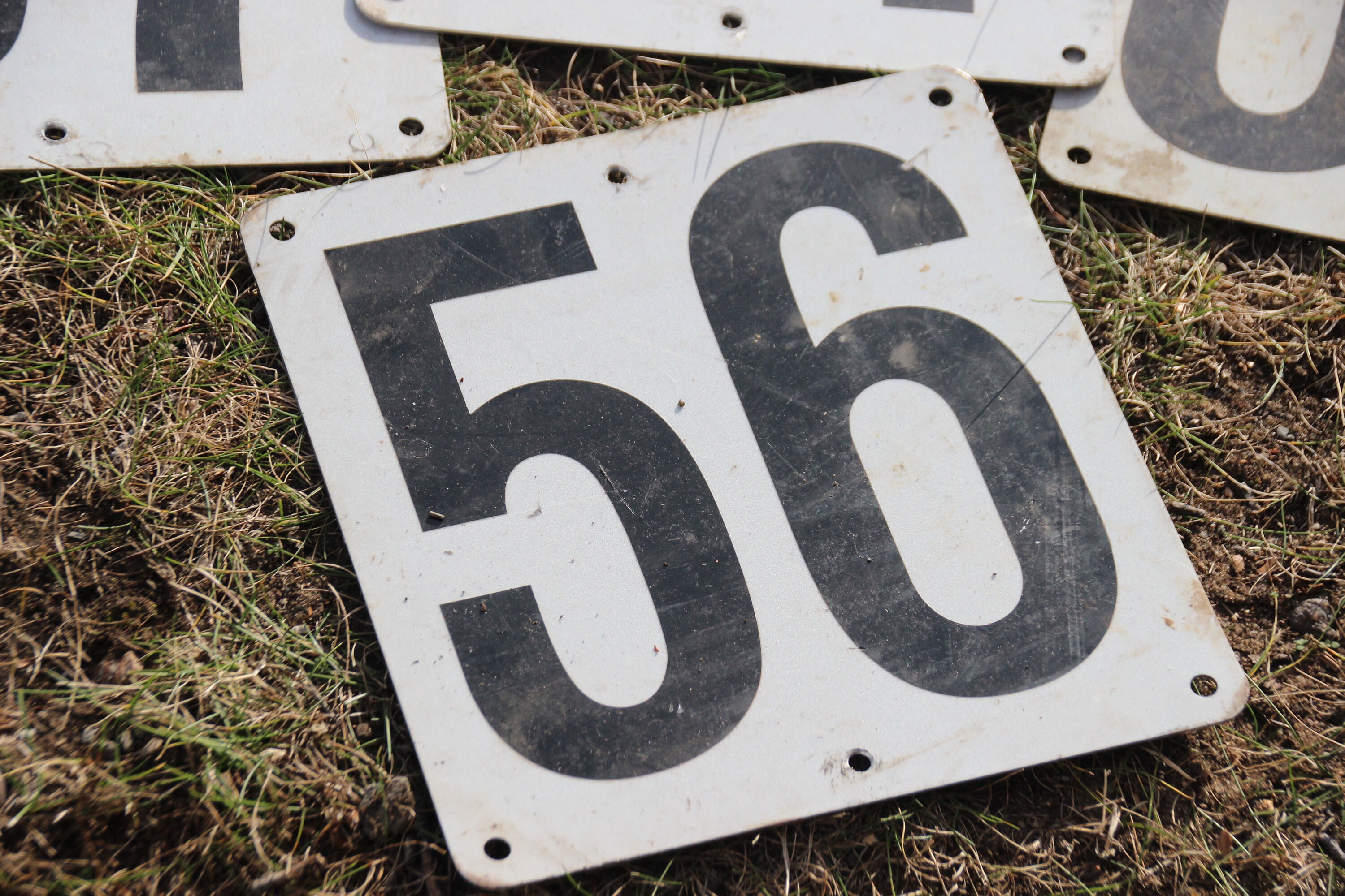 Set of 5 Vintage Railroad Signs Railroad Numbers - Etsy Denmark