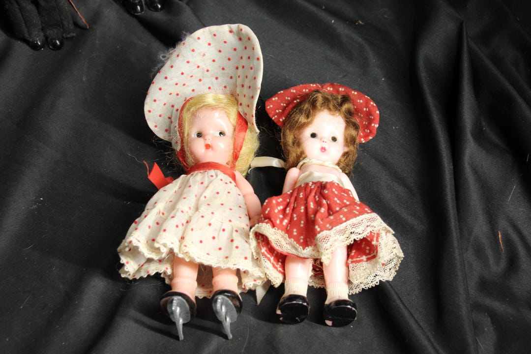 2, Knickerbocker Doll, Hard Plastic, 1950's, 6 Inch , Old Doll, Set ...