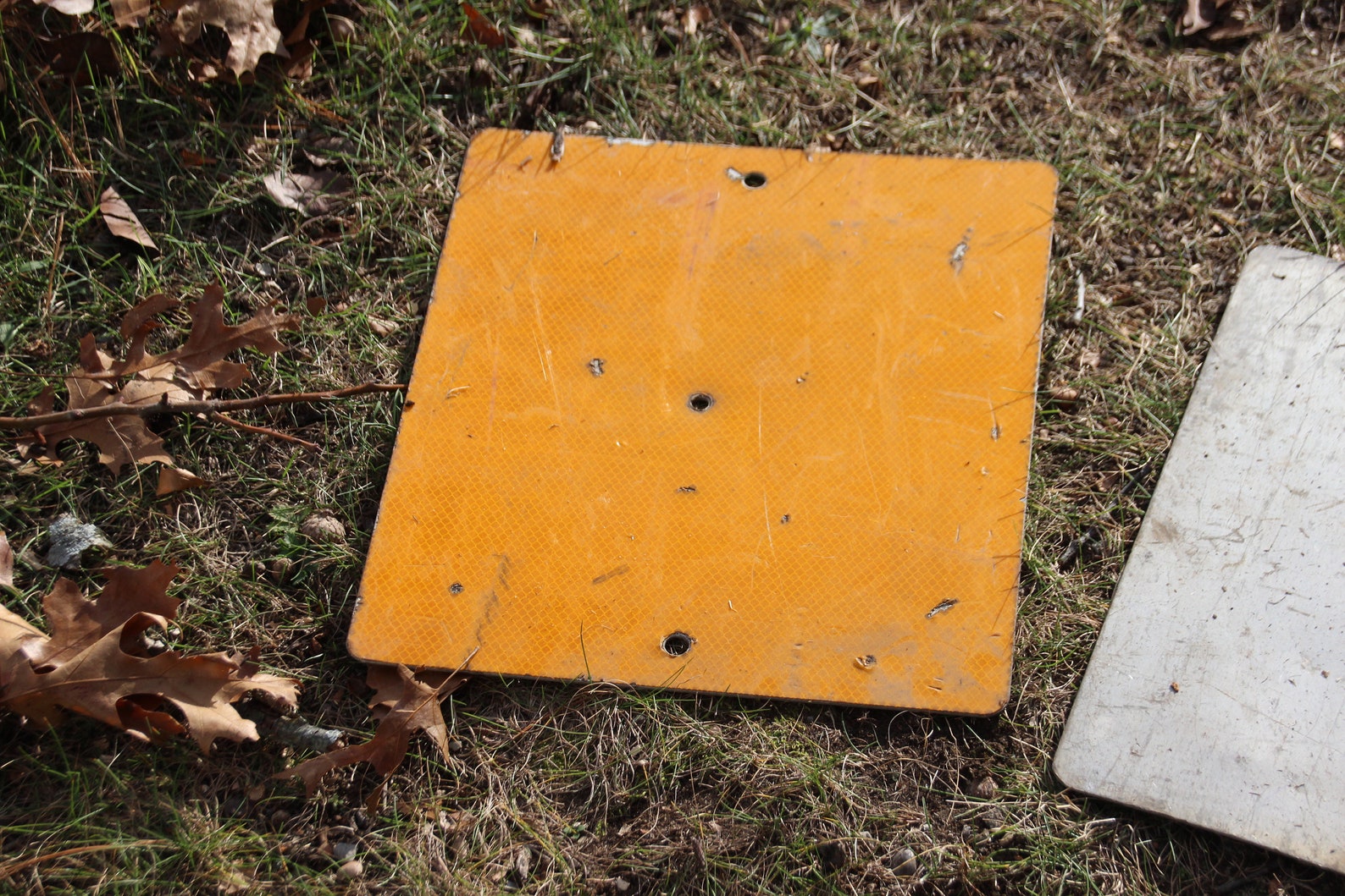 Set of 3, Vintage, Railroad Signs, Railroad Reflectors, Industrial ...