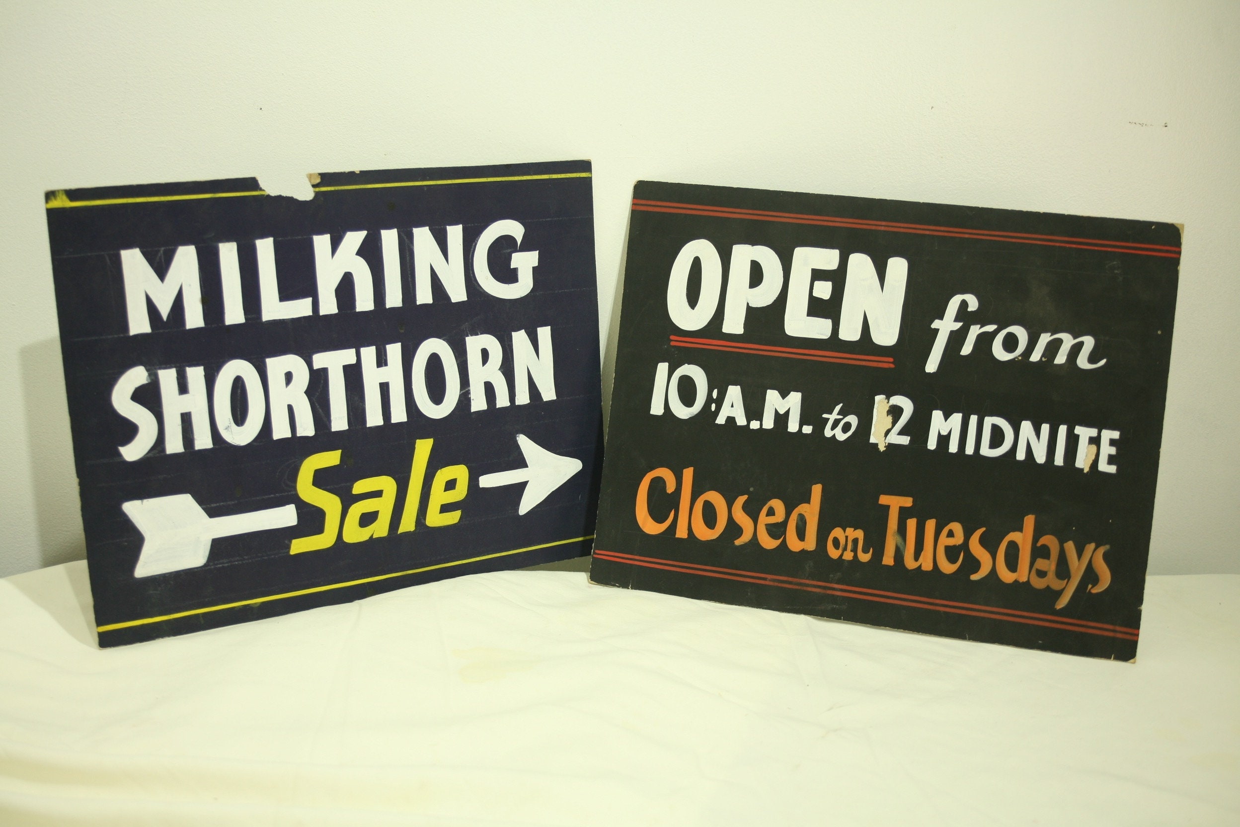 Set of 2 Store Sign Poster 1940s Poster Cardboard Poster | Etsy