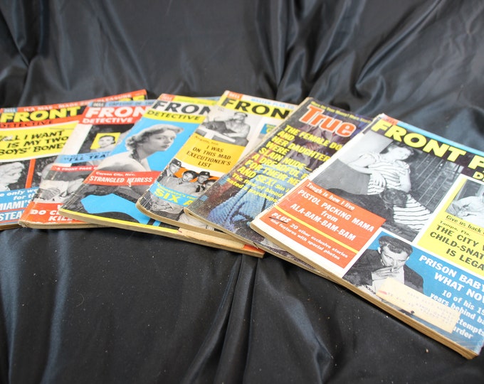 Set of 6, Front Page, True Police Cases, Magazines, 1960, Crime ...
