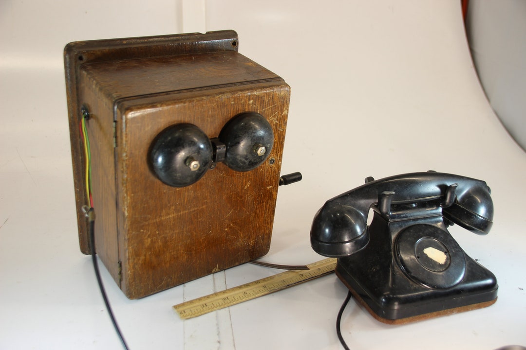 Antique, 1940's, Western Electric Telephone, Leich Brand, Wall Mount ...