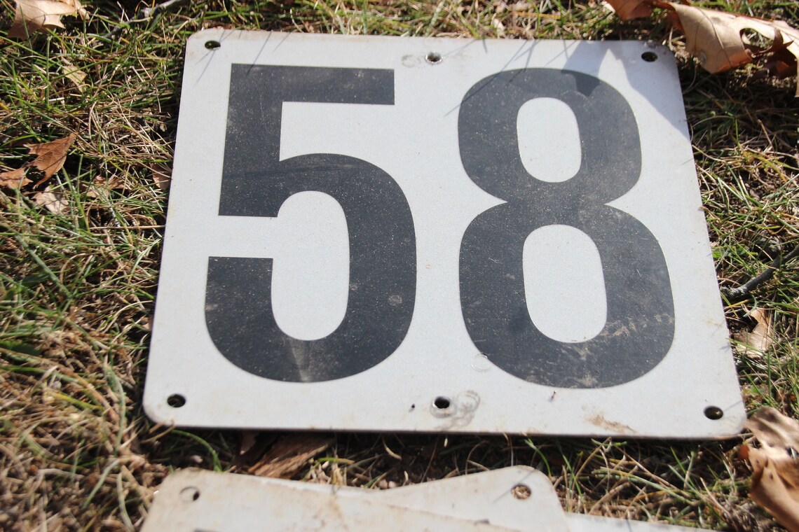 Set of 5 Vintage Railroad Signs Railroad Numbers | Etsy