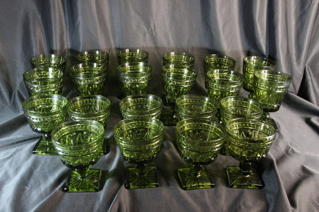19 Vintage '60s, Indiana Glassware, Avocado Green, St. Patrick's Day ...