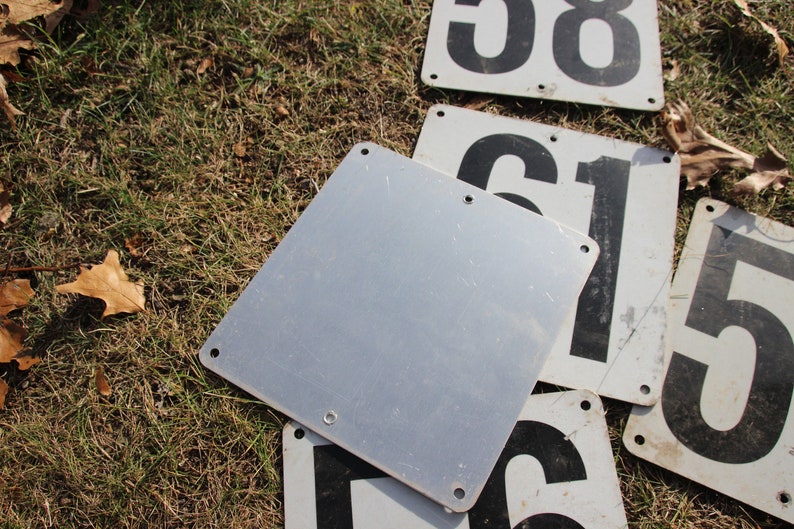 Set of 5 Vintage Railroad Signs Railroad Numbers | Etsy