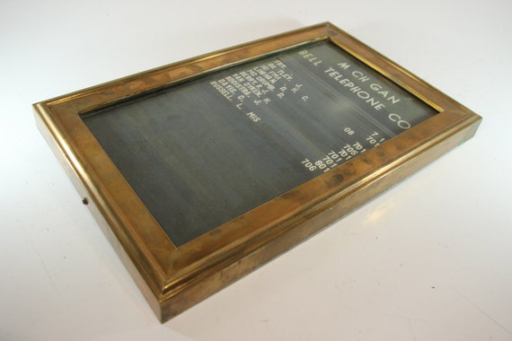 Vintage Brass Framed 1930s List of Telephone Numbers | Etsy